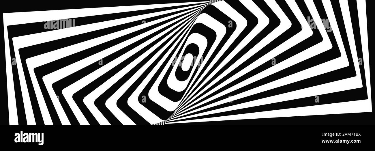 Abstract spiral background of bright glow perspective.Optical illusion ...