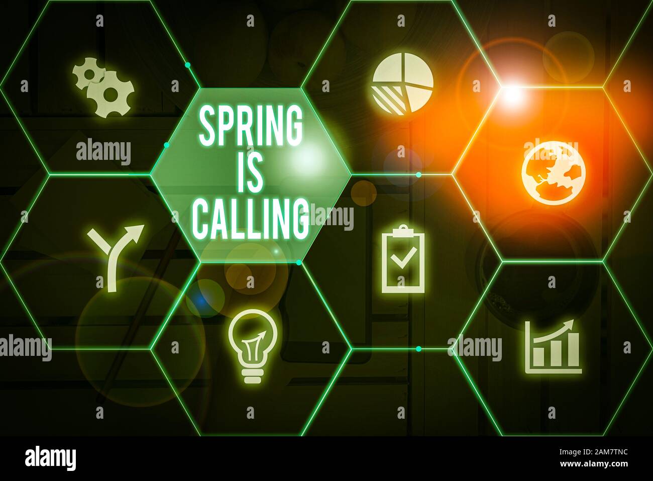 Text sign showing Spring Is Calling. Business photo showcasing Time for ...
