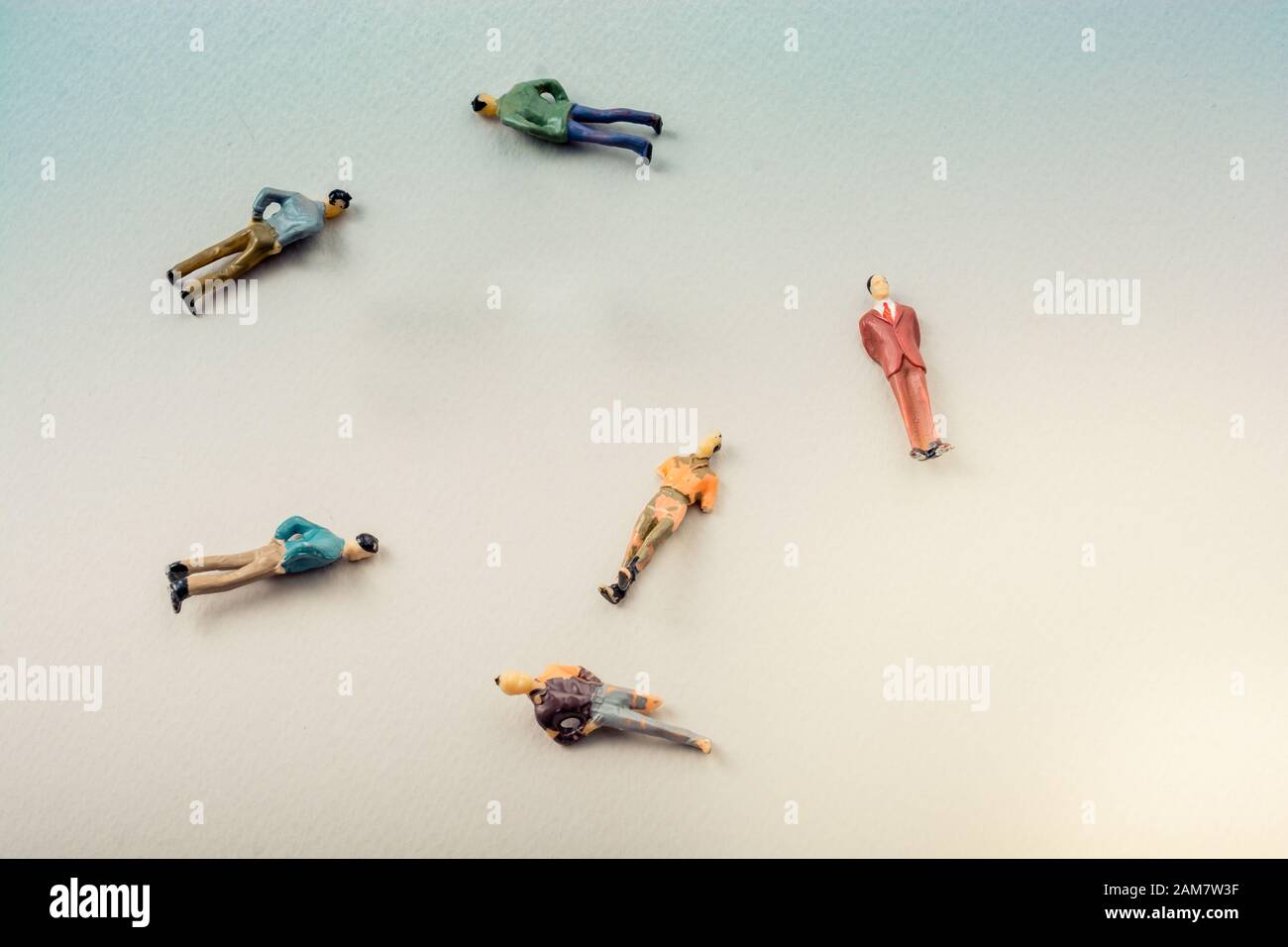 Tiny figurine of men miniature model in view Stock Photo - Alamy