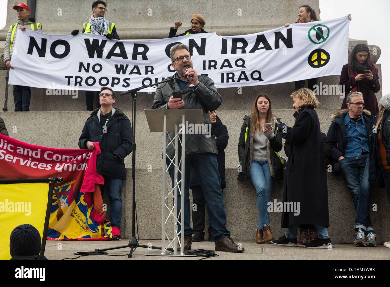 London, UK. 11 January, 2020. Ben Jamal, Director of Palestine ...
