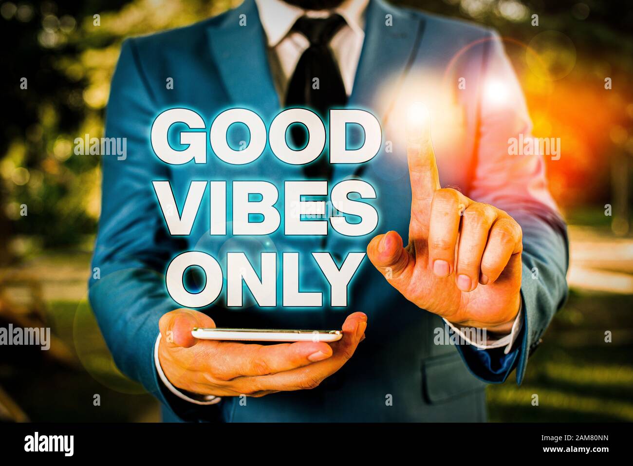 Conceptual hand writing showing Good Vibes Only. Concept meaning Just ...