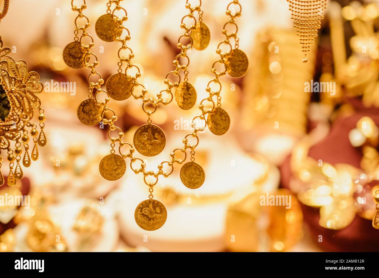 Traditional Turkish Gold Coins in Ottoman style Stock Photo - Alamy