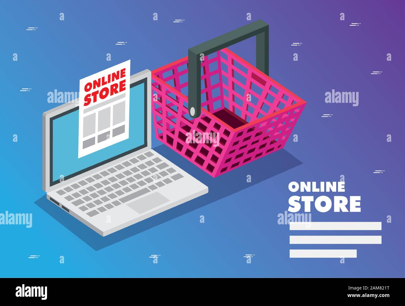 online store with laptop and icons Stock Vector Image & Art - Alamy