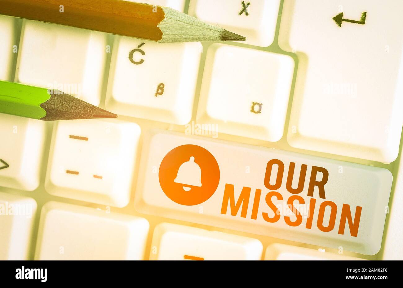 Conceptual hand writing showing Our Mission. Concept meaning A written ...