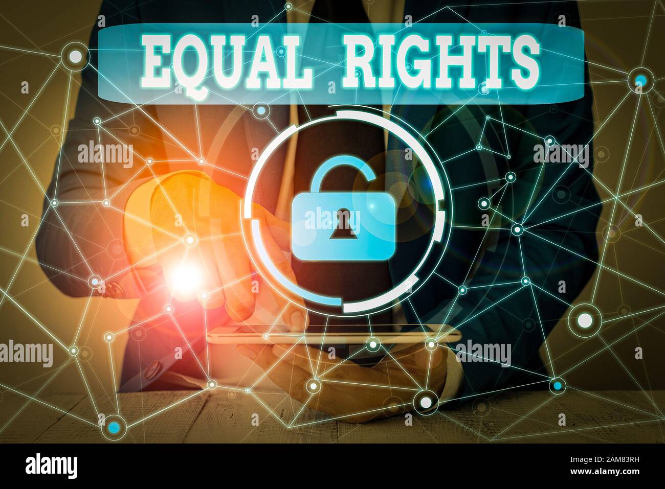 Text sign showing Equal Rights. Business photo showcasing Equality ...