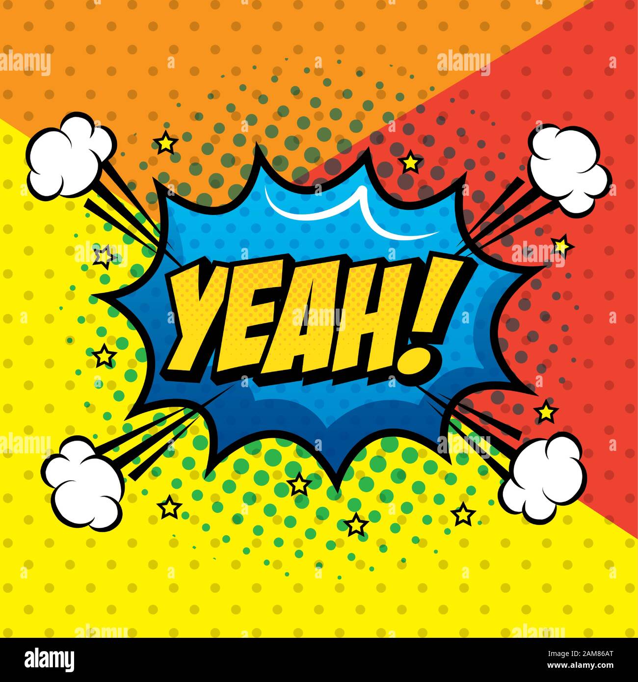 yeah expression with explosion pop art style Stock Vector Image & Art ...