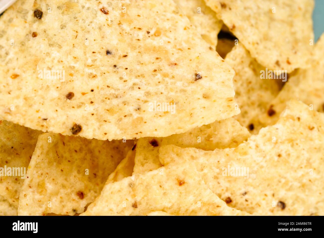 Macro photography of stack of corn chips Stock Photo - Alamy