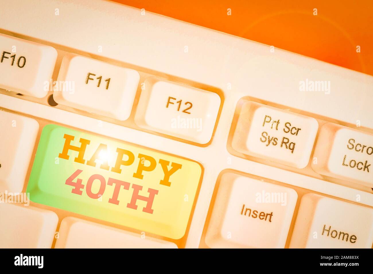 Handwriting text writing Happy 40Th. Conceptual photo a joyful occasion ...