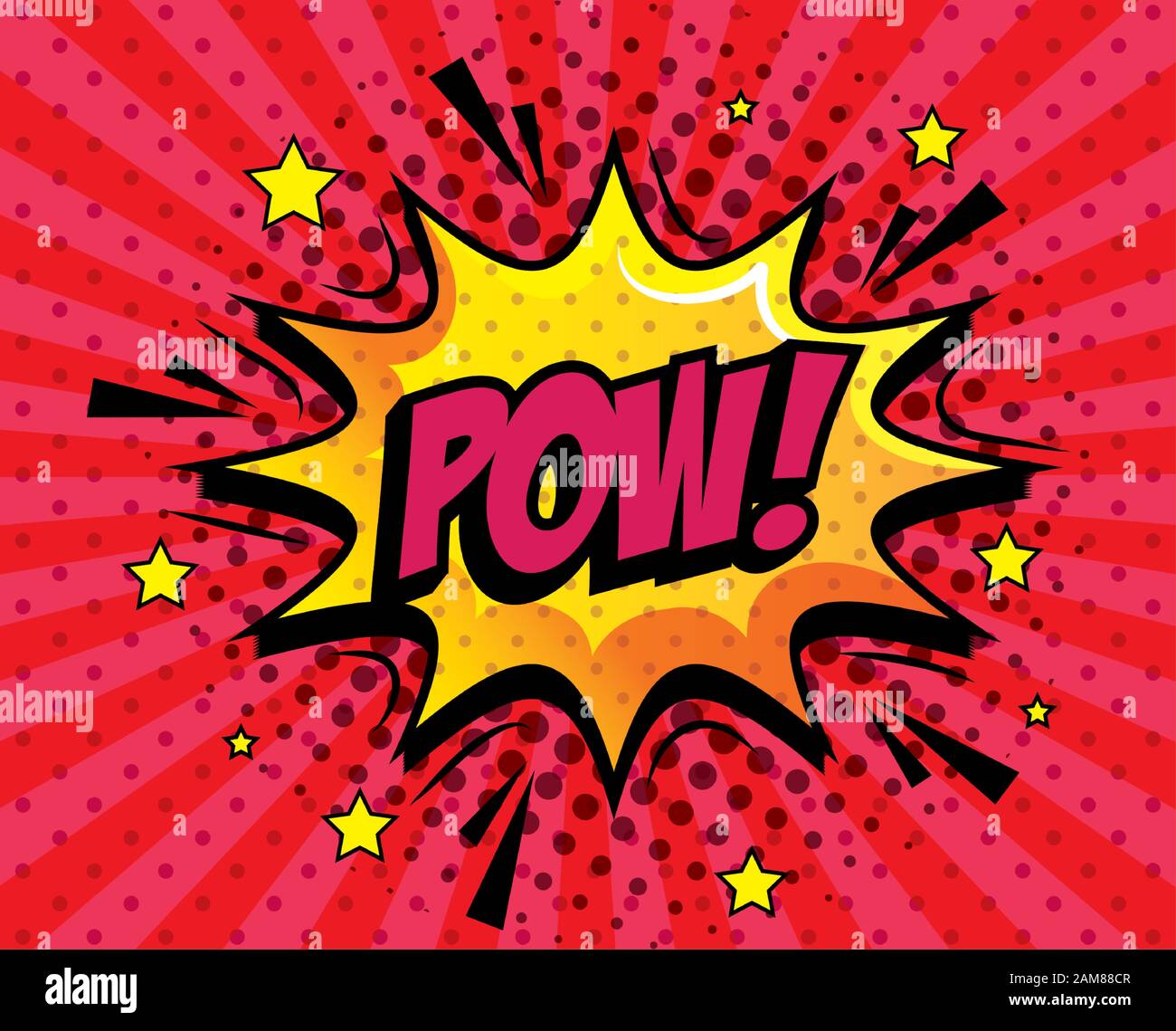 pow expression with explosion pop art style Stock Vector Image & Art ...
