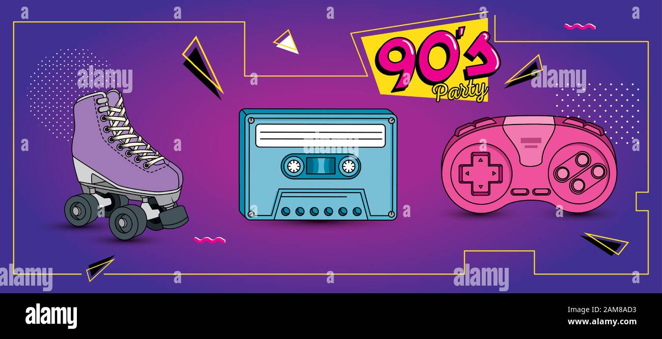 Roller skates nineties retro hi-res stock photography and images - Alamy