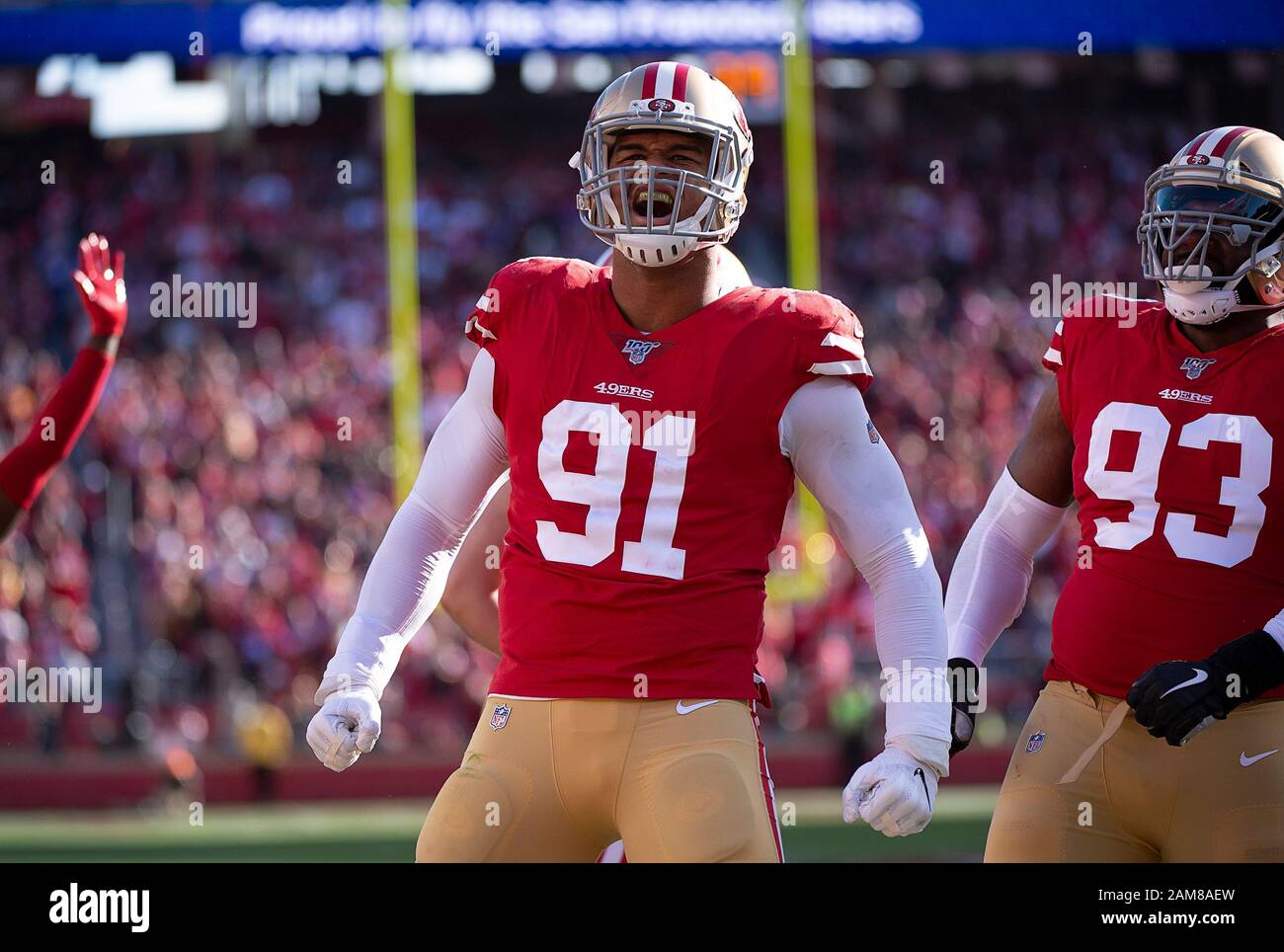 Santa Clara, CA, USA. 11th Jan, 2020. San Francisco 49ers defensive end ...