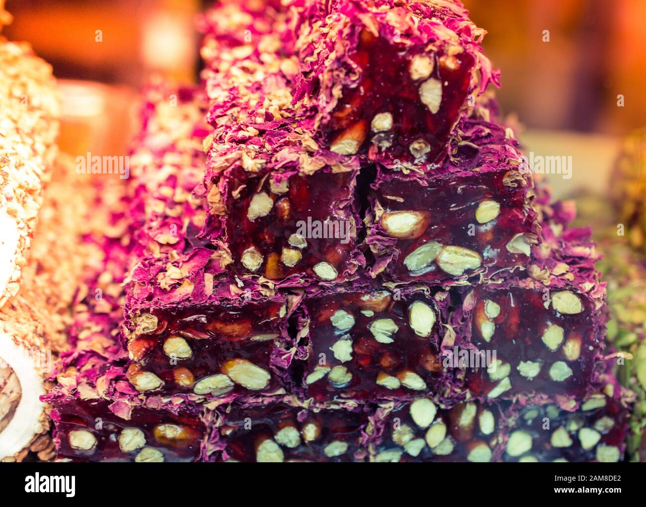 Load of traditional turkish delight lokum candy Stock Photo - Alamy