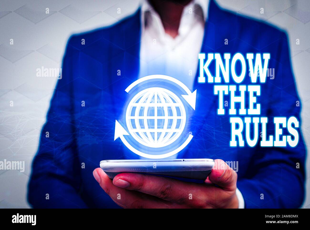 Word writing text Know The Rules. Business photo showcasing Learn the ...