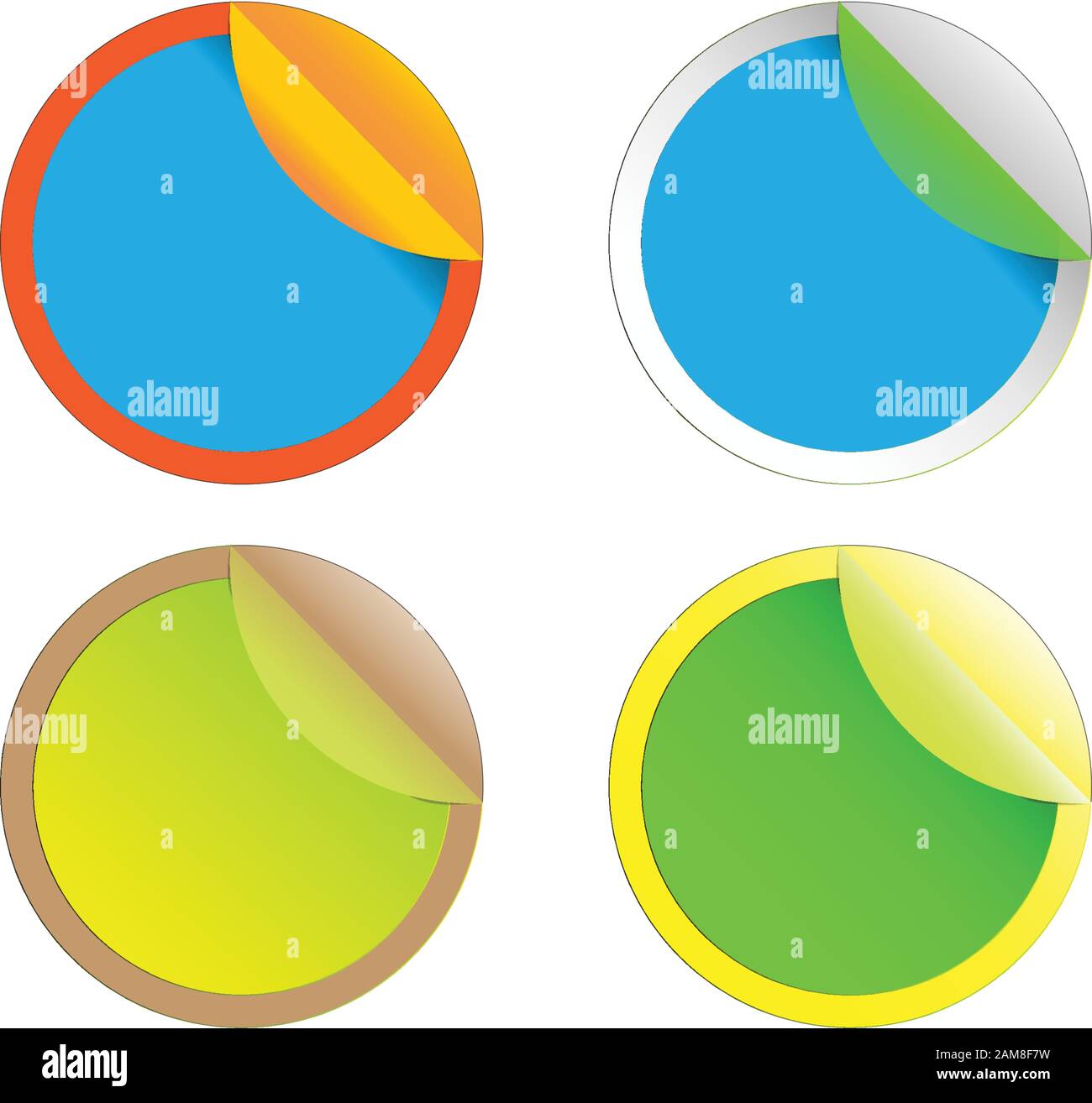 blank labels template price tags set vector Stock Photo - Alamy