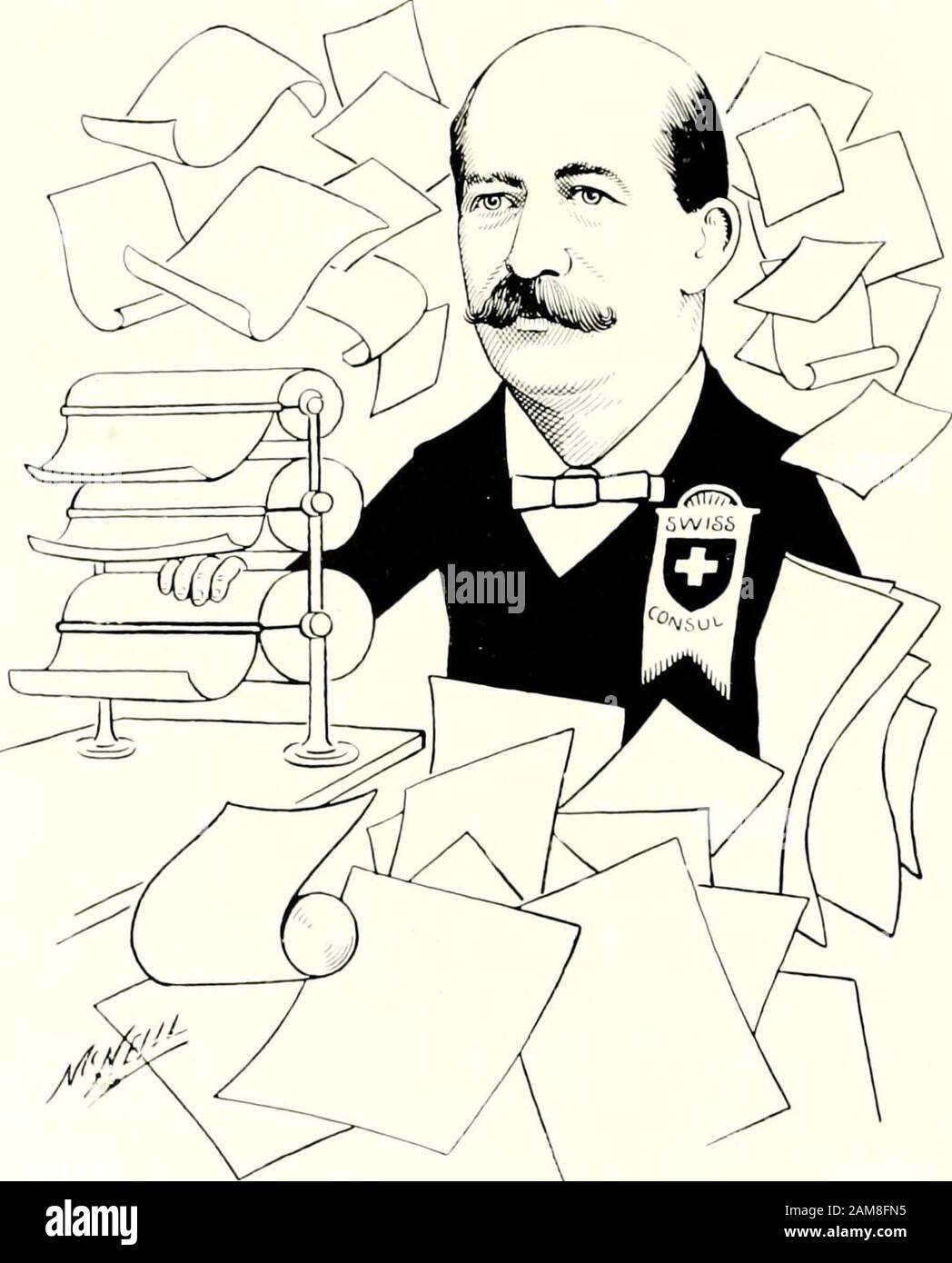 A gallery of pen sketches in black and white of "Cincinnatians as we ...