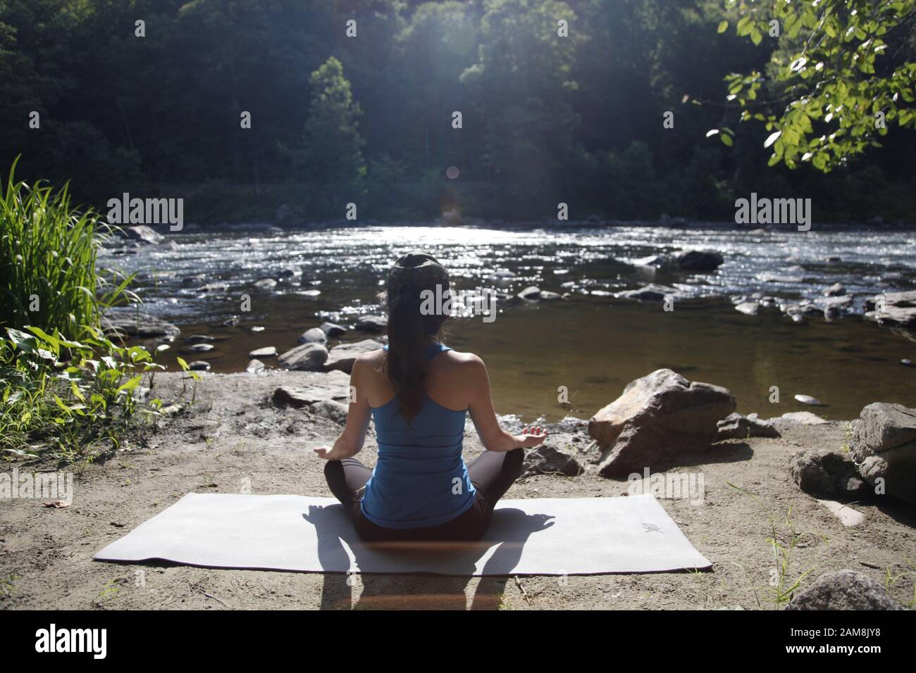 Serene meditation yoga woman hi-res stock photography and images - Alamy