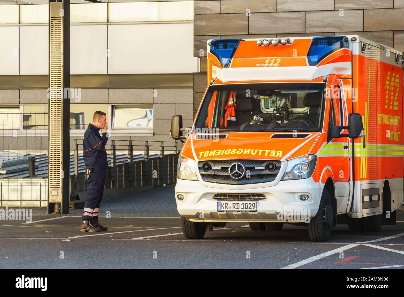 Tired paramedic in ambulance vehicle hi-res stock photography and ...