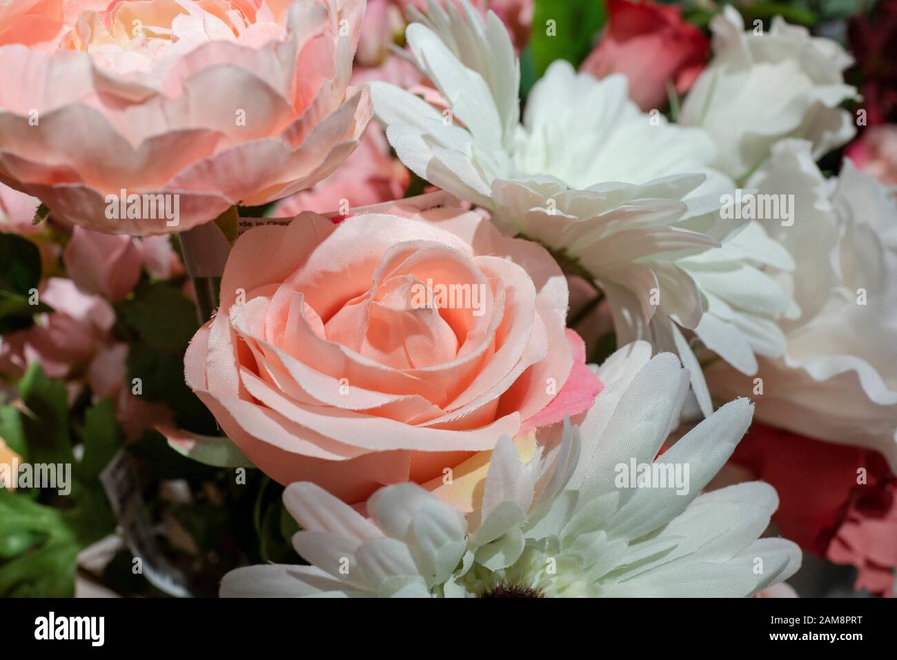 Plastic flowers for decoration, can be use as background Stock Photo ...
