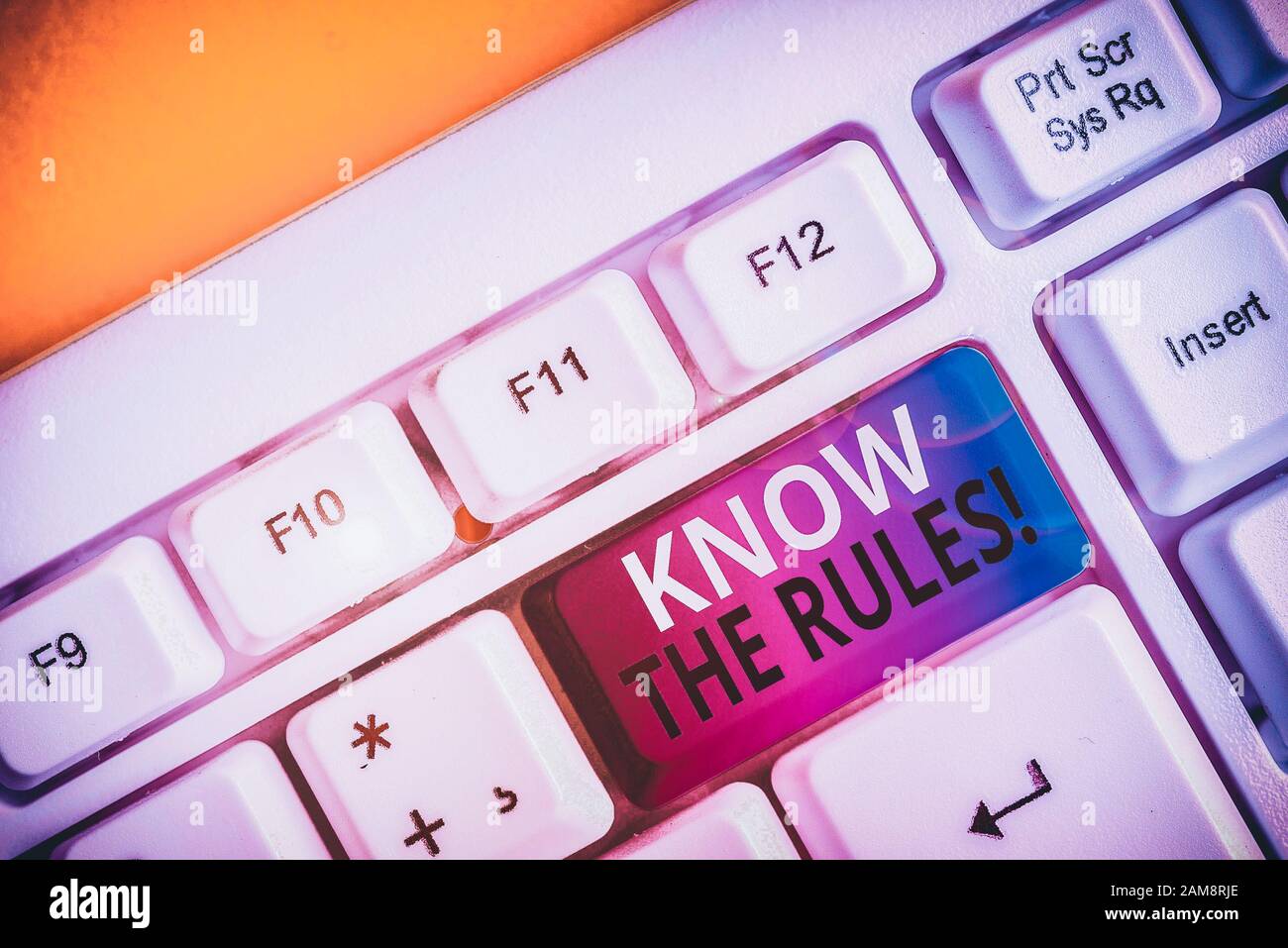 Handwriting text writing Know The Rules. Conceptual photo set explicit ...