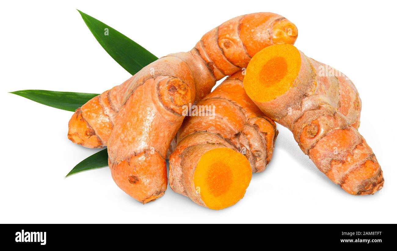 turmeric isolated on white background,with clipping path Stock Photo ...