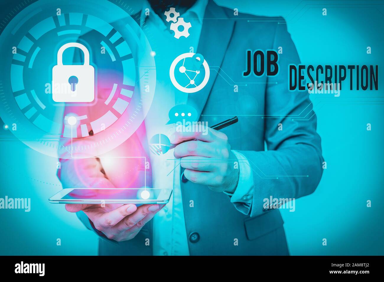 Writing note showing Job Description. Business concept for a formal ...