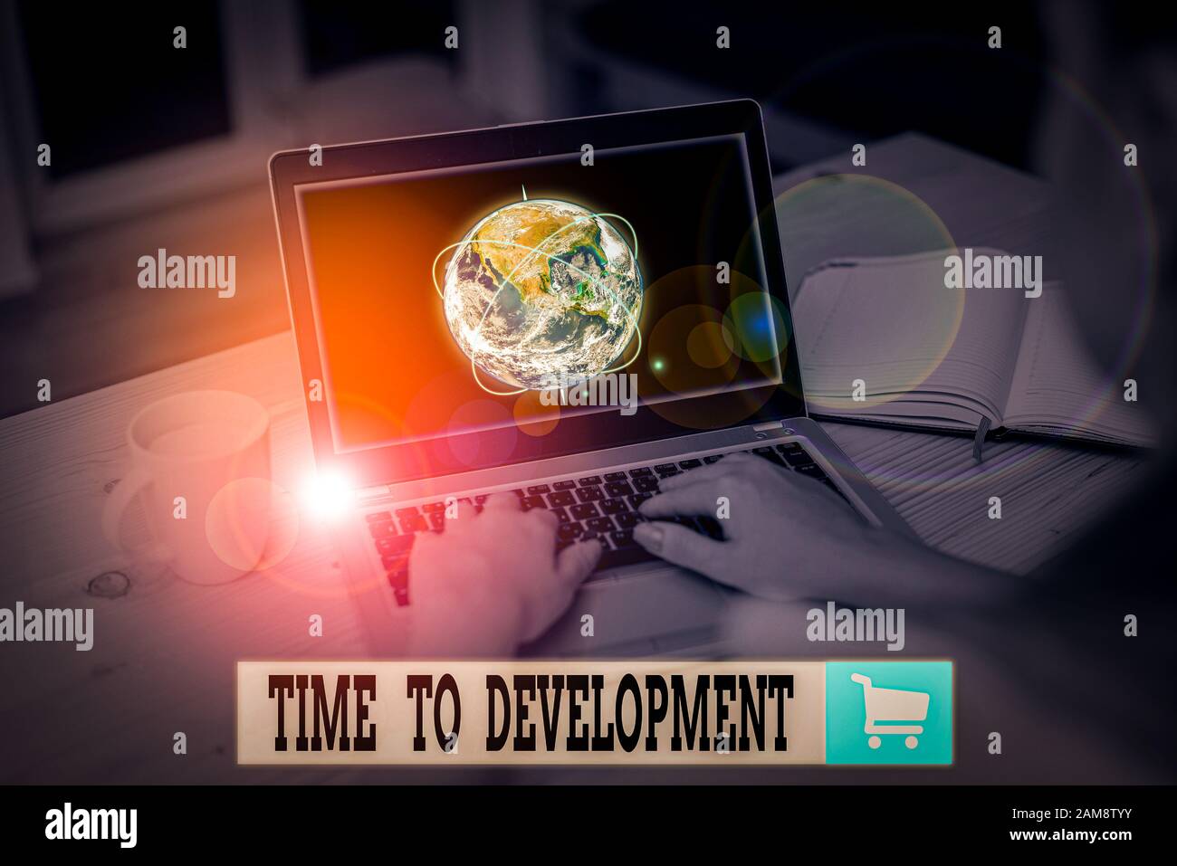 Text sign showing Time To Development. Business photo text a length of ...