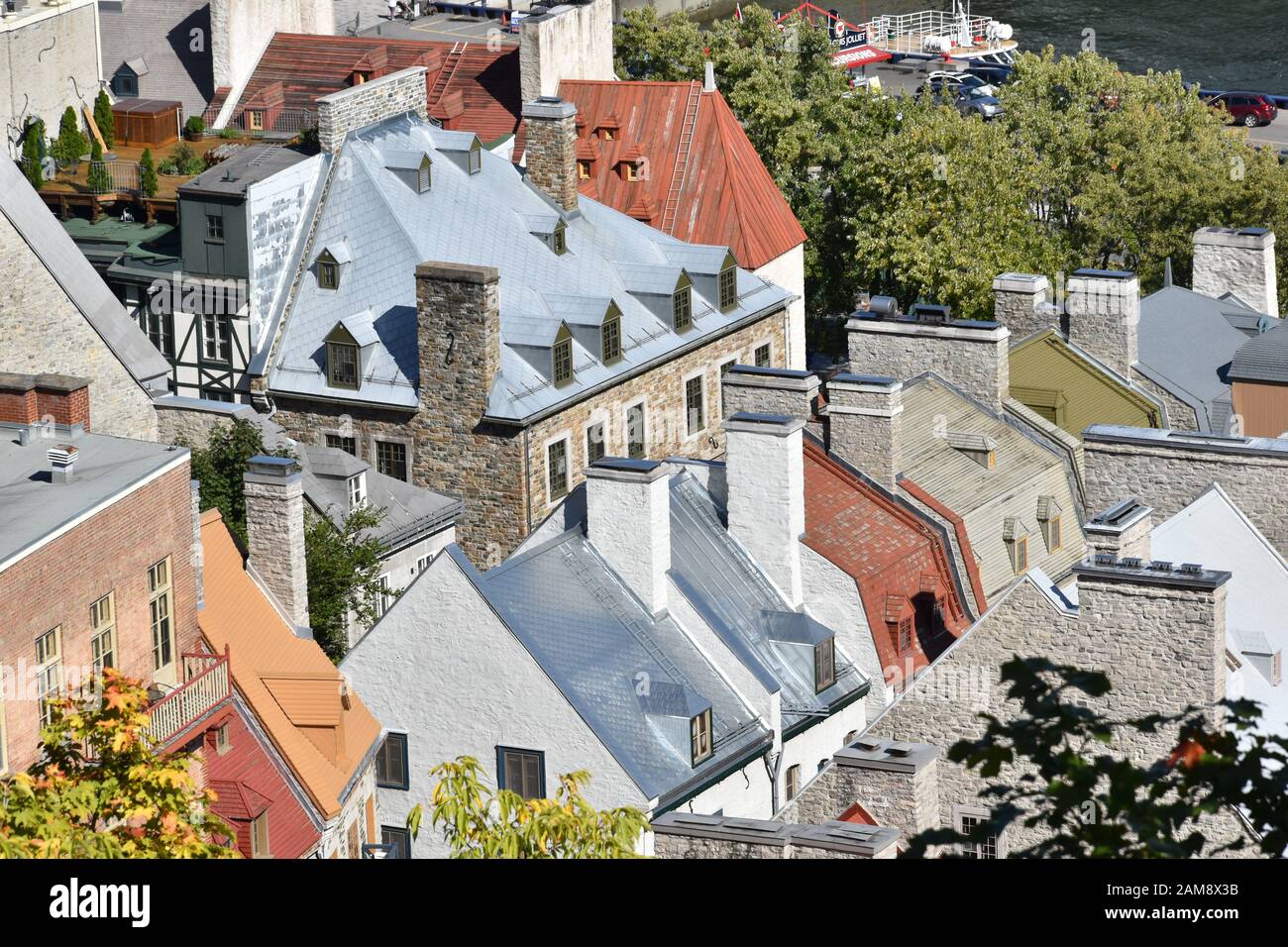 Old Quebec A Historic Neighborhood Of Quebec City High Resolution Stock ...