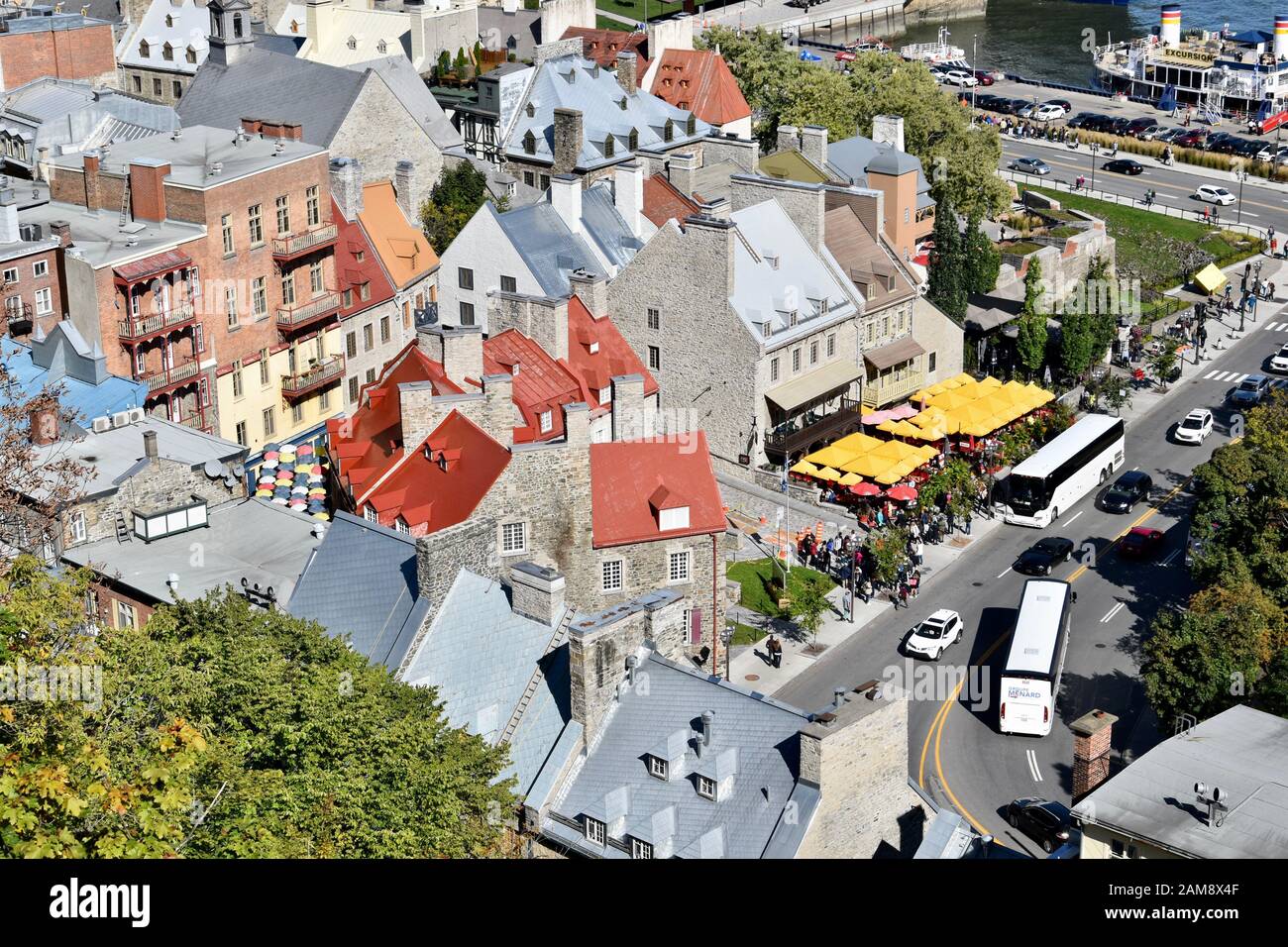 Old Quebec A Historic Neighborhood Of Quebec City High Resolution Stock ...