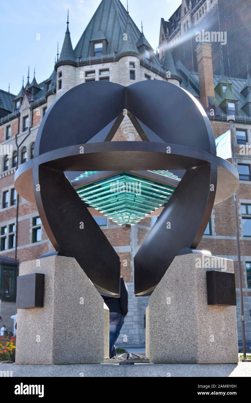 The United Nations UNESCO World Heritage Site monument in Quebec City ...