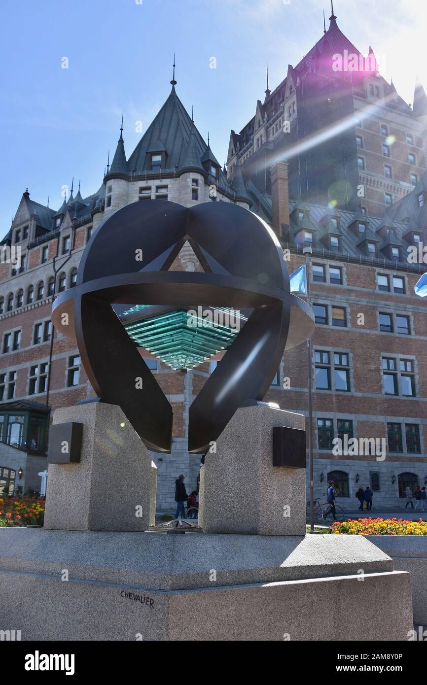The United Nations UNESCO World Heritage Site monument in Quebec City ...