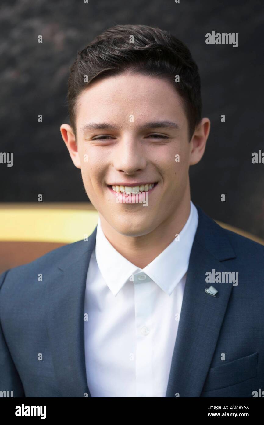 Harry Collett attends the premiere of 'Dolittle' at Regency Village ...