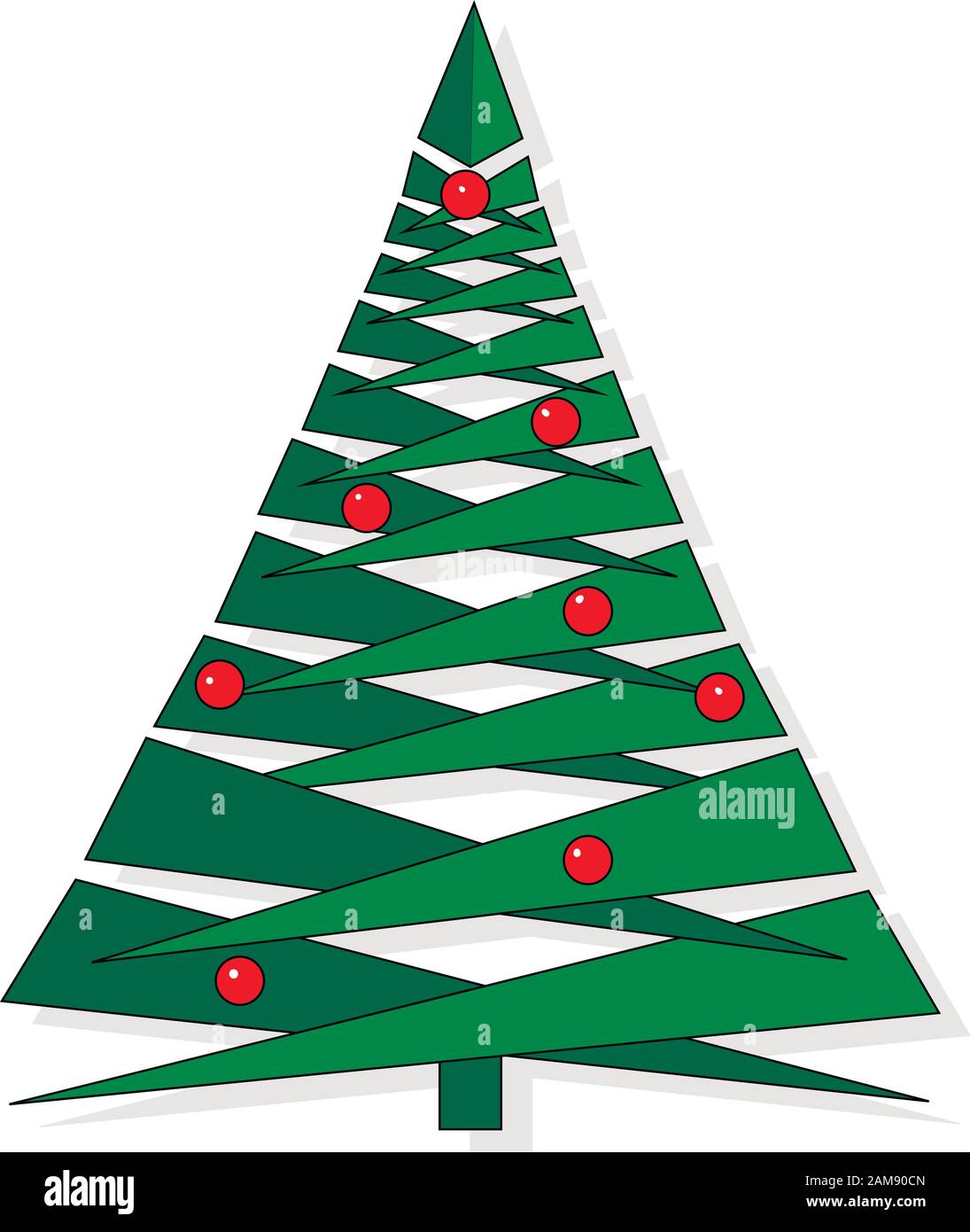 Abstract christmas tree made of green triangles. Christmas tree ...