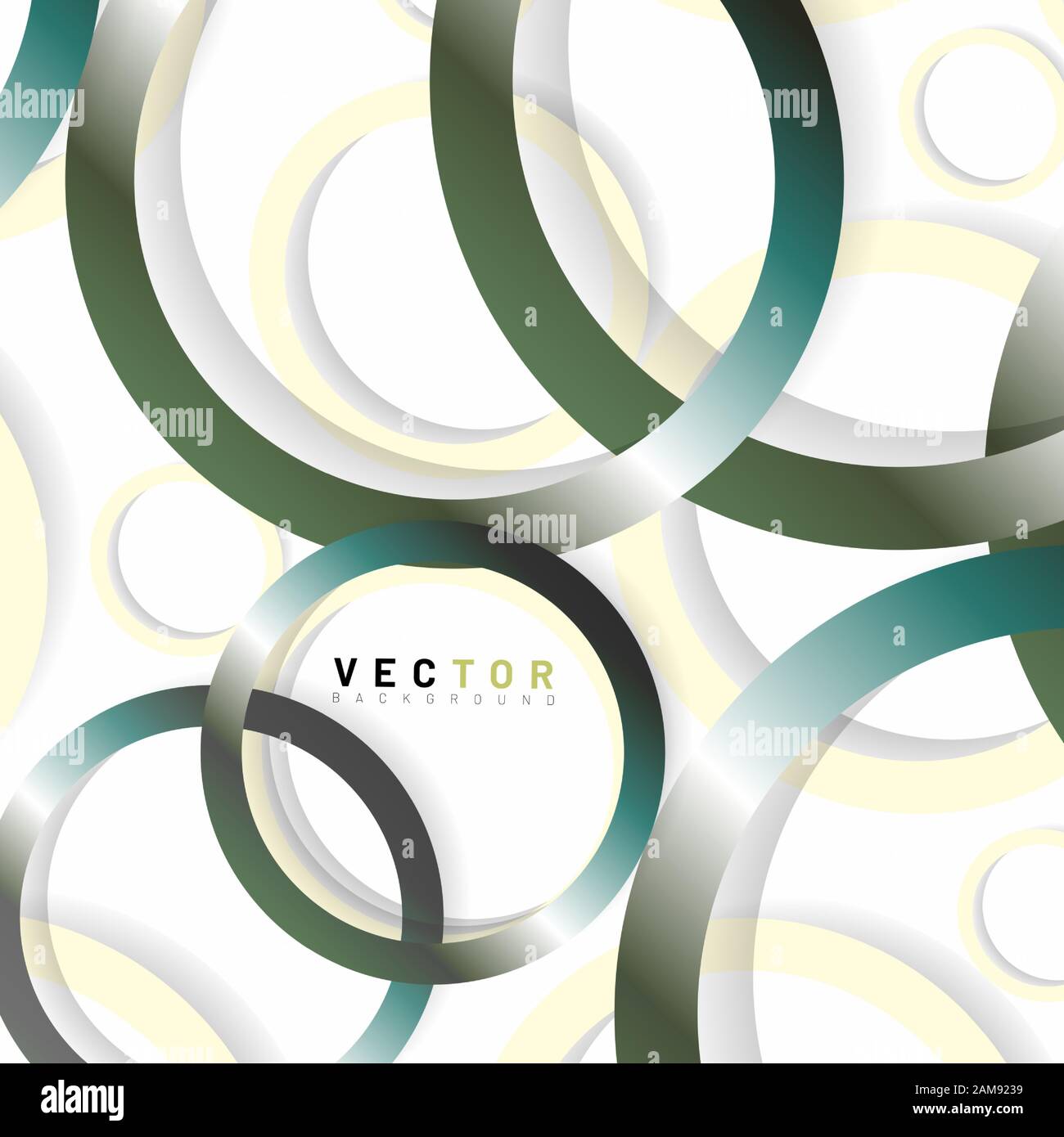 abstract vector background. Overlapping color gradient ring design. New ...