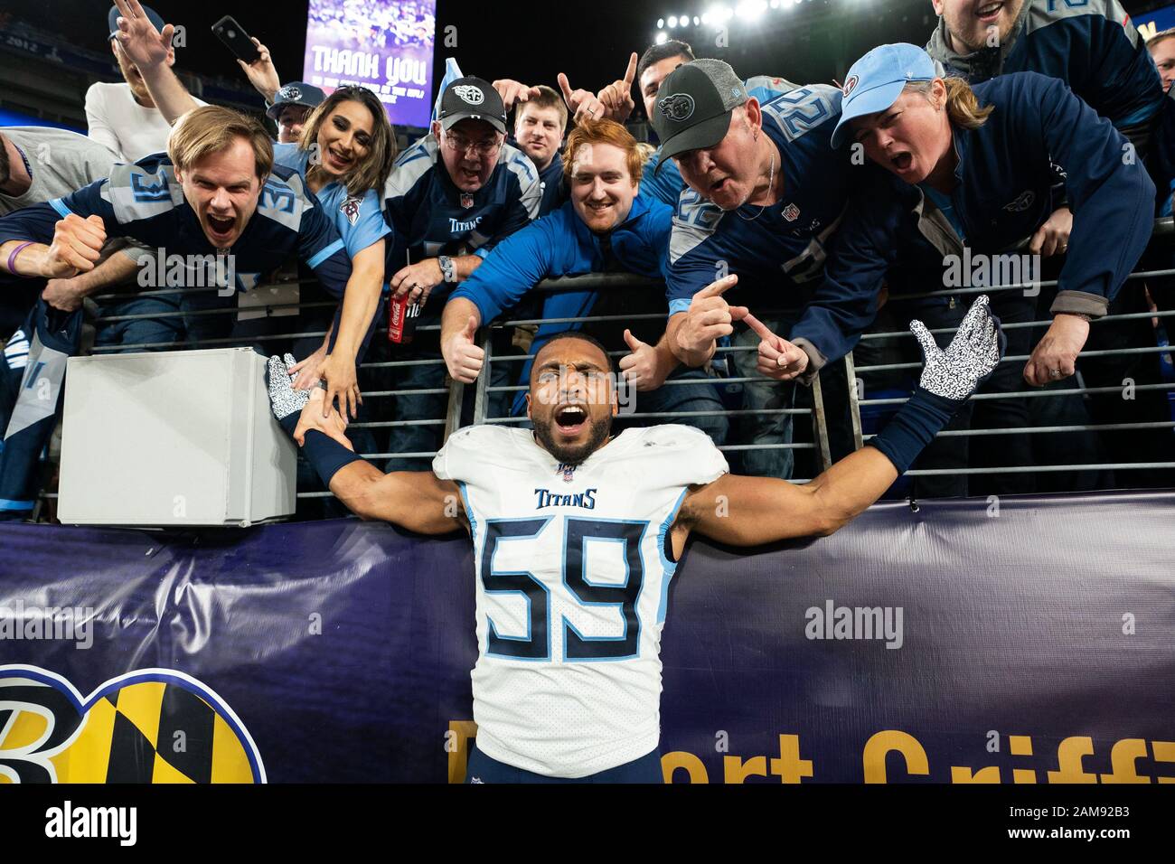 Baltimore, United States. 12th Jan, 2020. Tennessee Titans inside ...