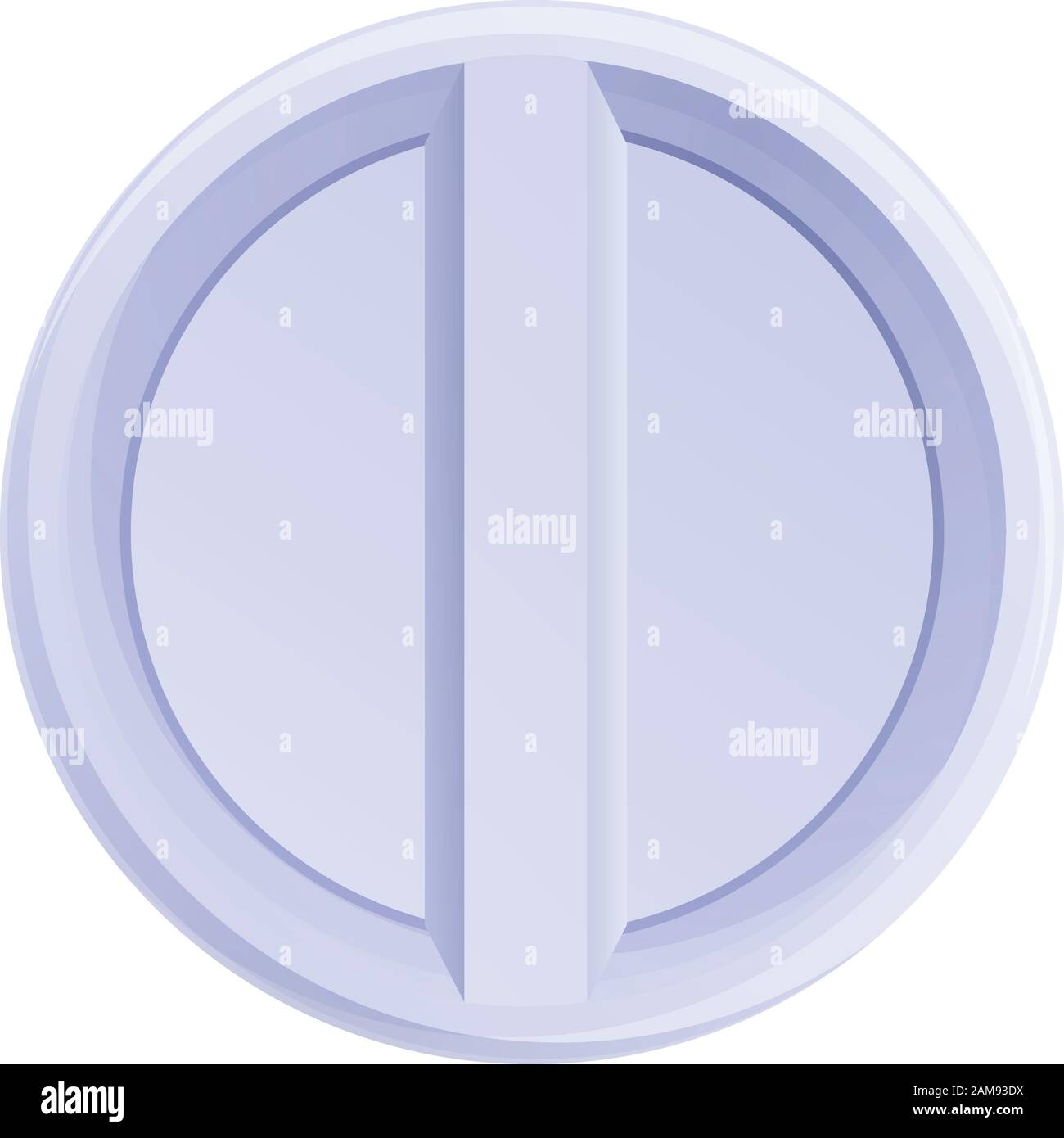 Double plastic plate icon. Cartoon of double plastic plate vector icon ...