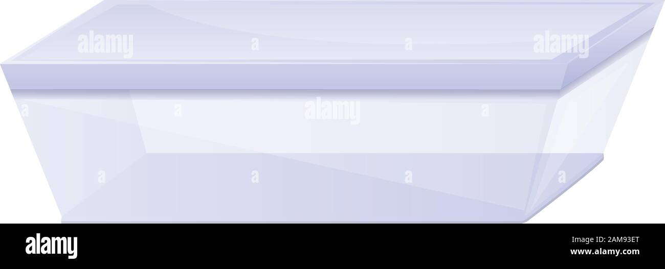 Transparent lunch box icon. Cartoon of transparent lunch box vector ...