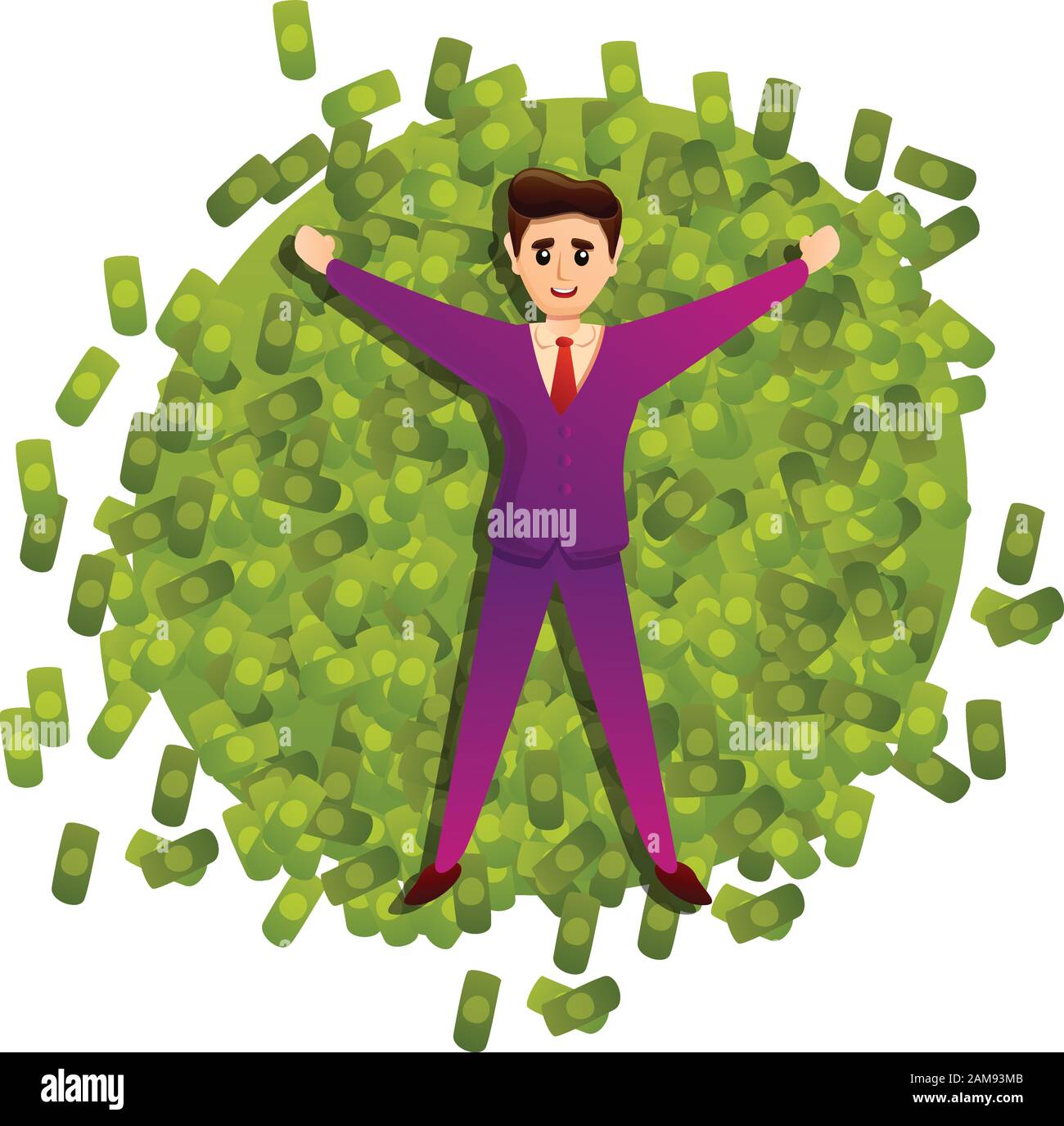Cash millionaire icon. Cartoon of cash millionaire vector icon for web ...