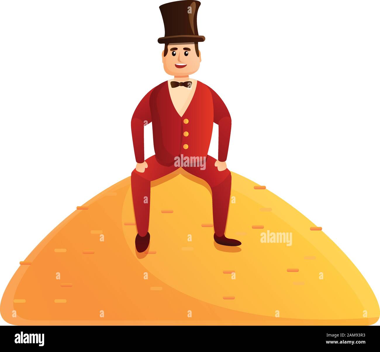 Happy billionaire icon. Cartoon of happy billionaire vector icon for ...