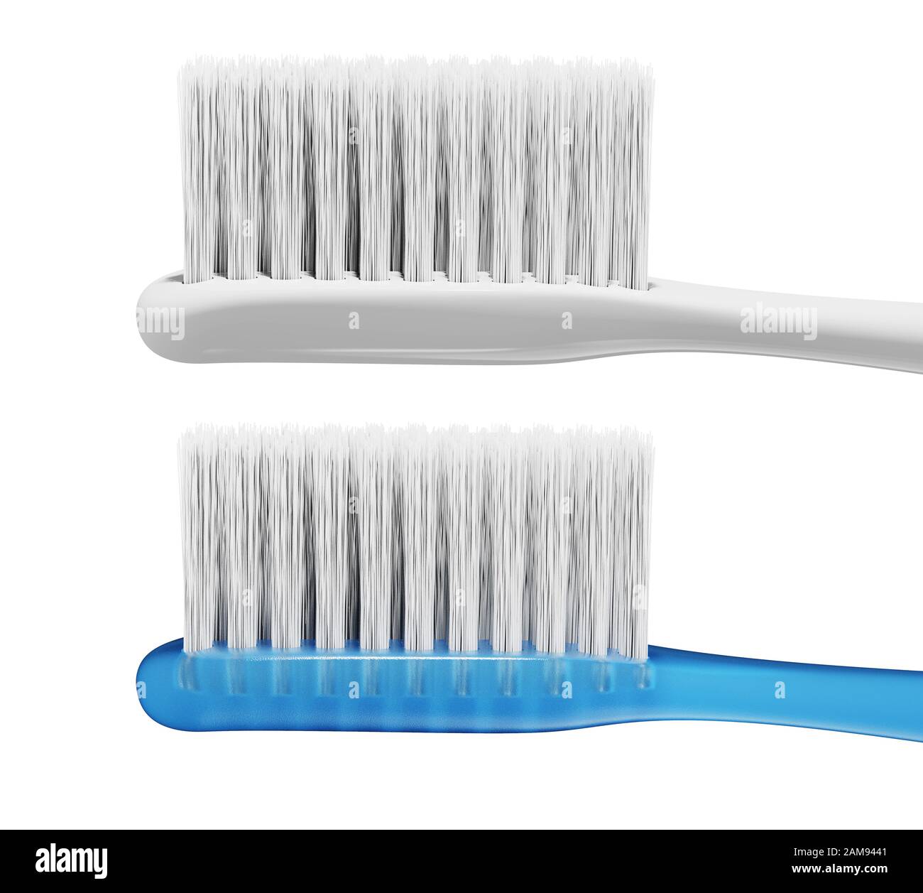 3d rendering clean toothbrush side view isolated on white Stock Photo ...