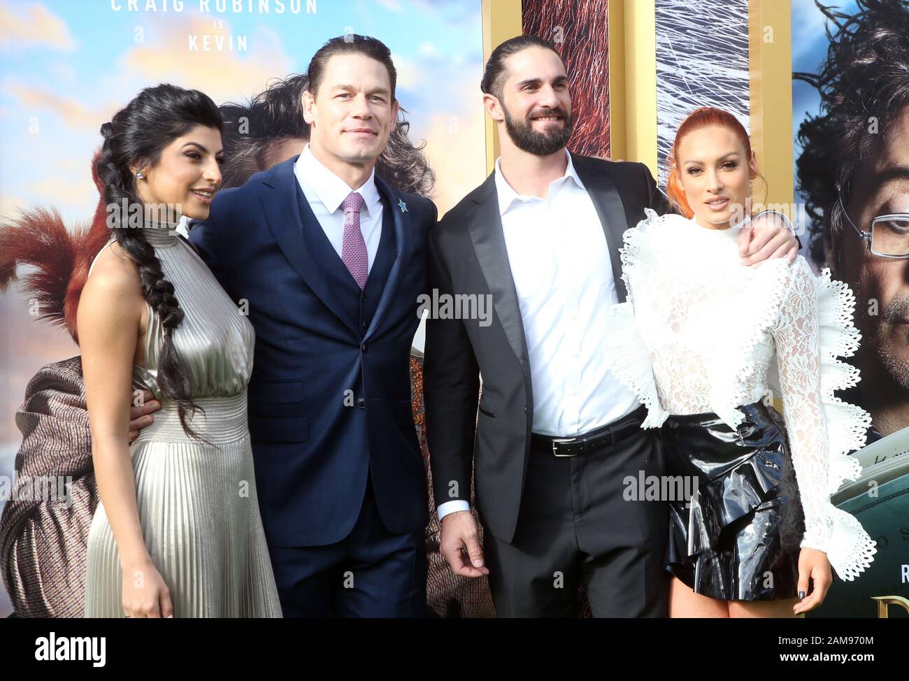 Westwood, California, USA. 11th Jan, 2020. Shay Shariatzadeh, John Cena, Seth Rollins and Becky ...