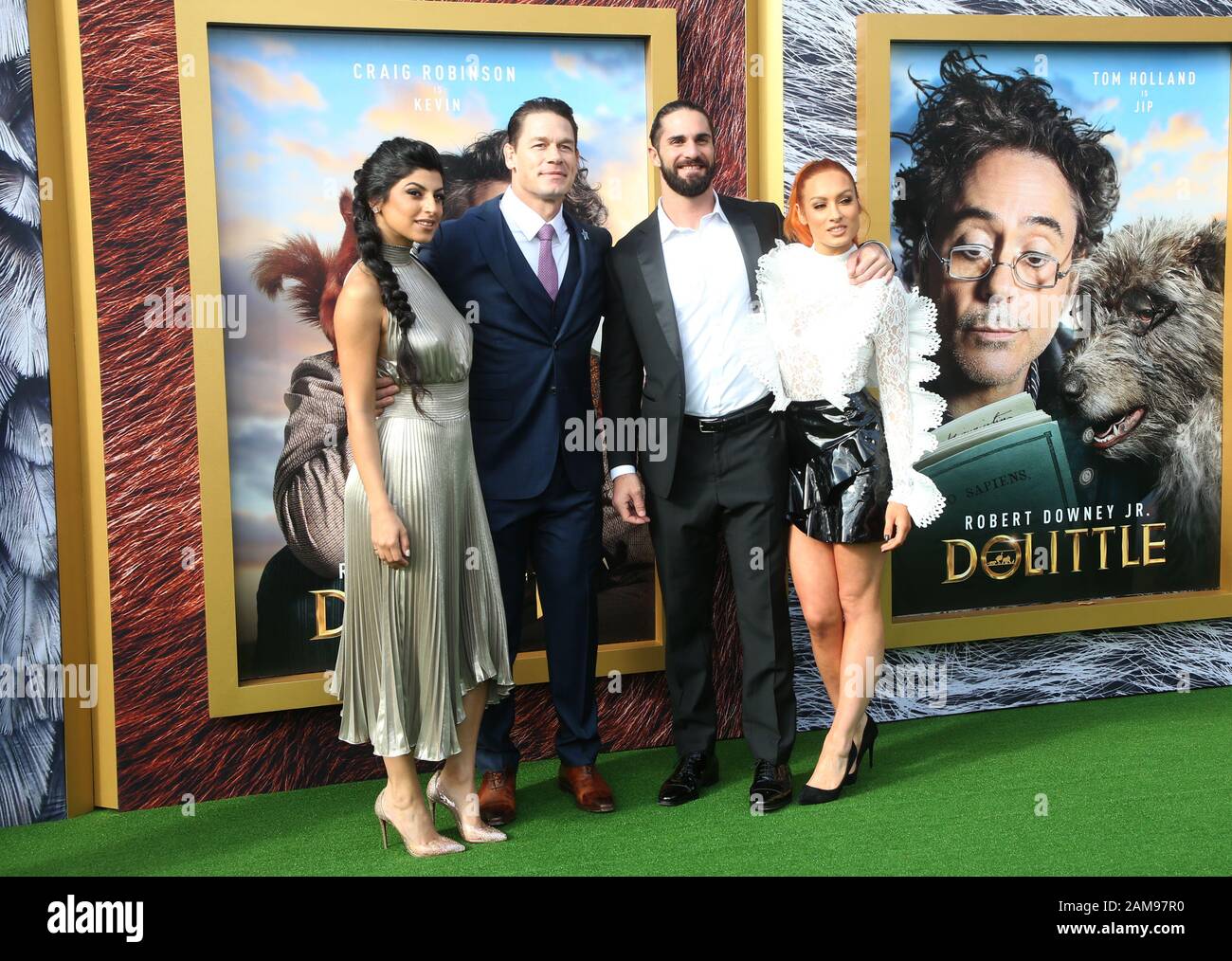 Westwood, California, USA. 11th Jan, 2020. Shay Shariatzadeh, John Cena, Seth Rollins and Becky ...