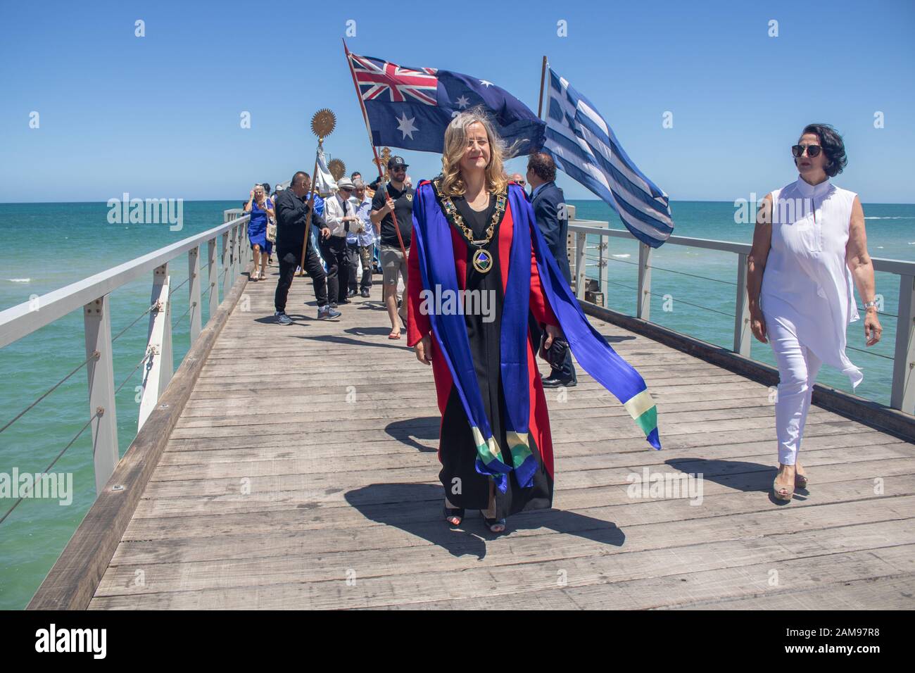 Adelaide, Australia. 12 January 2020.Mayor Angela Evans of the City of ...