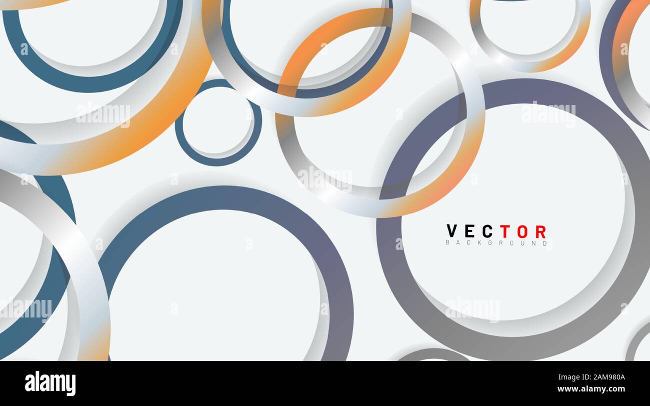 abstract vector background. Overlapping color gradient ring design. New ...