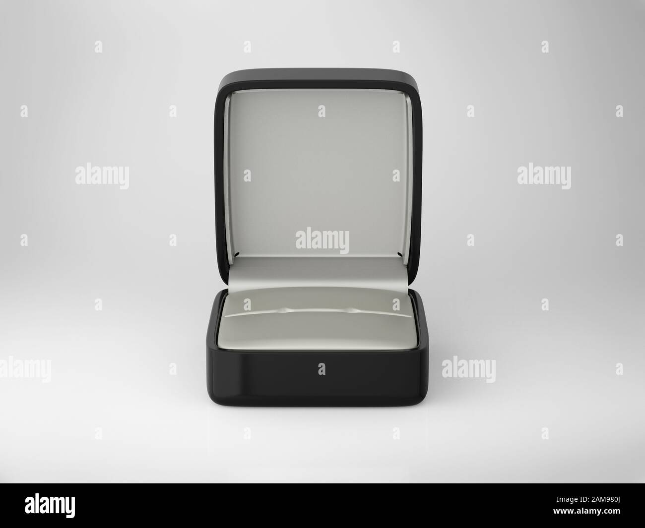 3d rendering empty jewelry box on white background Stock Photo - Alamy