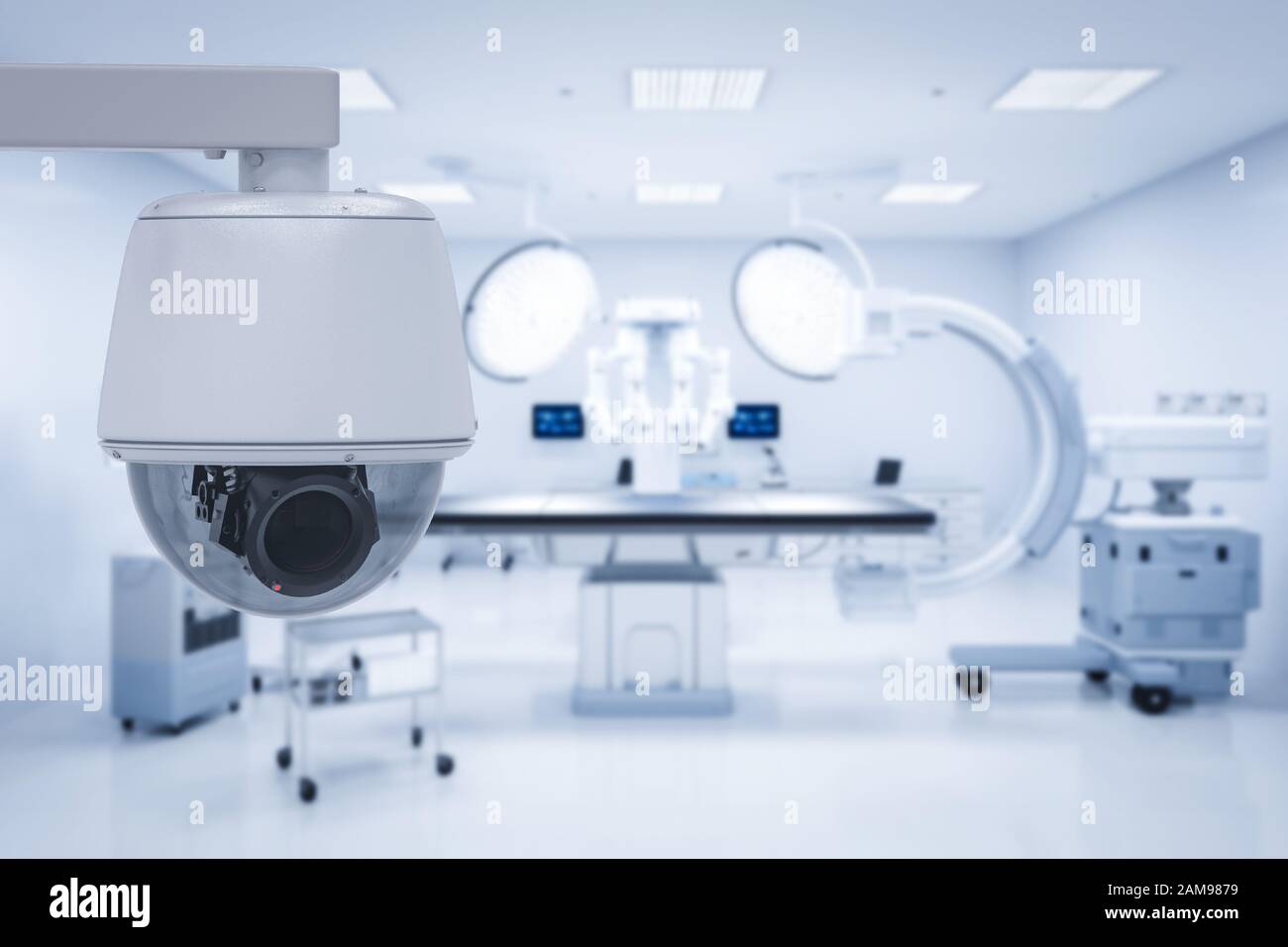 3d rendering security camera in hospital surgery room Stock Photo - Alamy