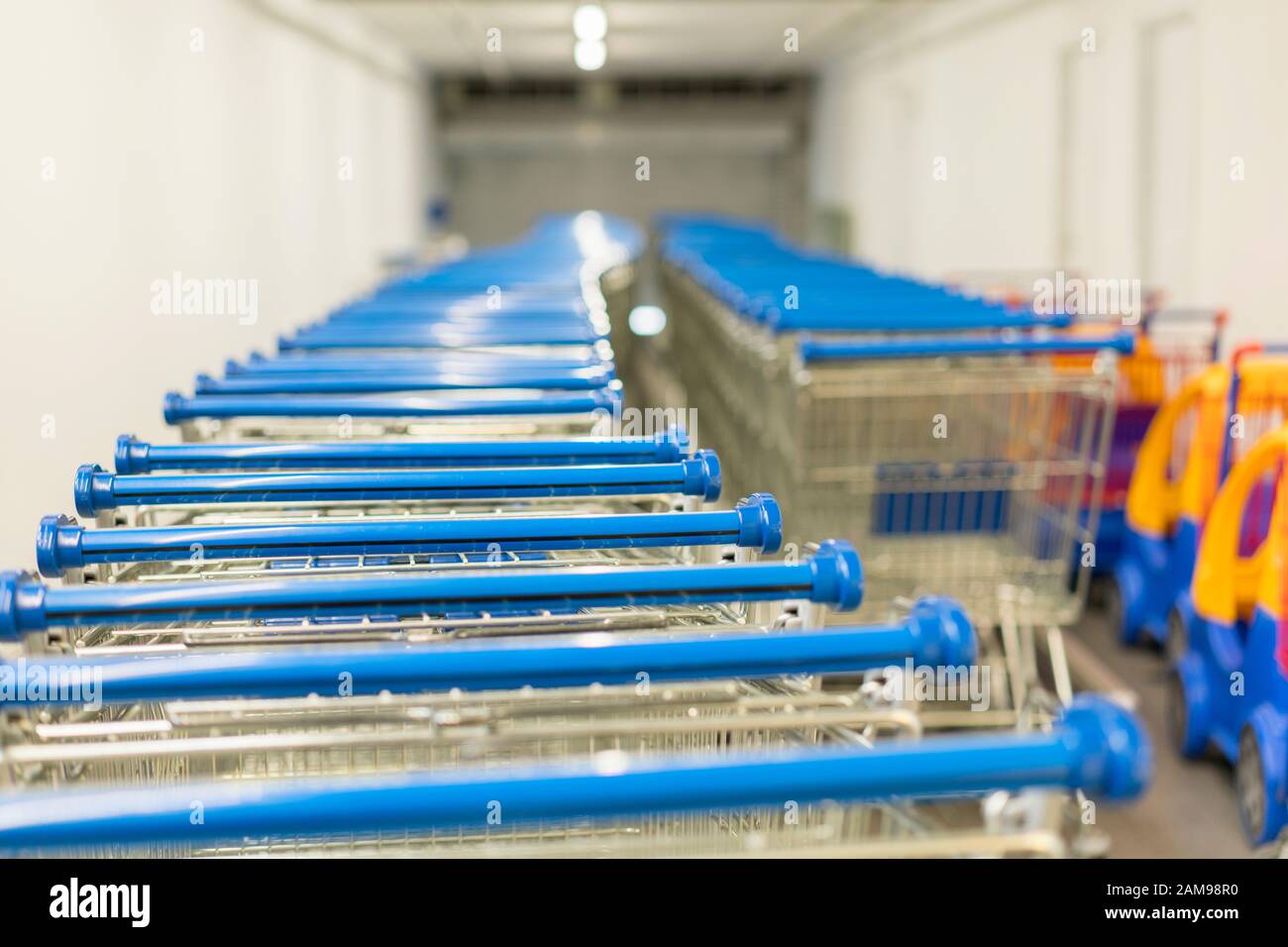 Shopping carts in the stall Stock Photo - Alamy