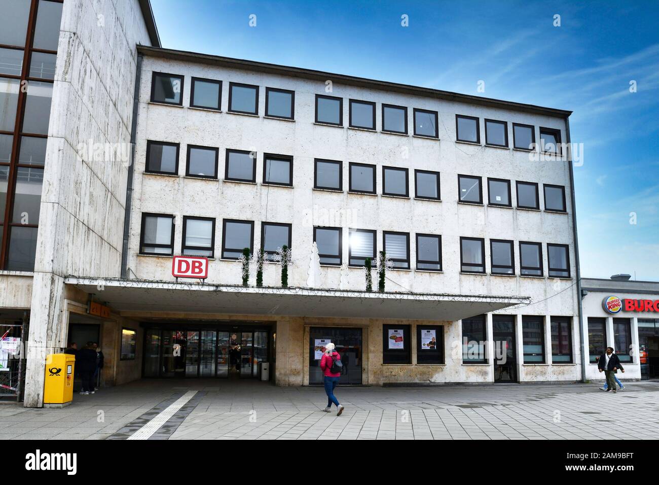 Heidelberg, Germany - December 2019: Side entrance of Heidelberg main ...
