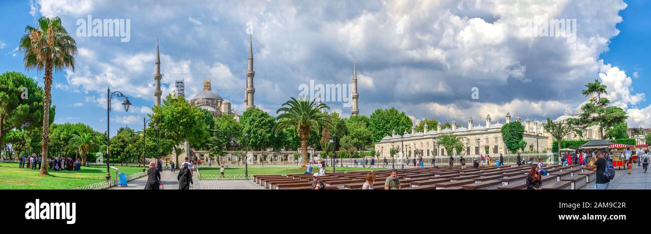 Istambul, Turkey – 07.12.2019. The Sultan Ahmad Maydan with the Blue ...