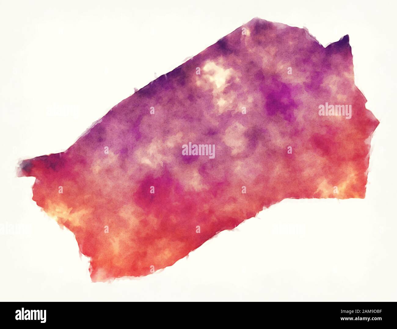 Agadez region watercolor map of Niger Stock Photo - Alamy