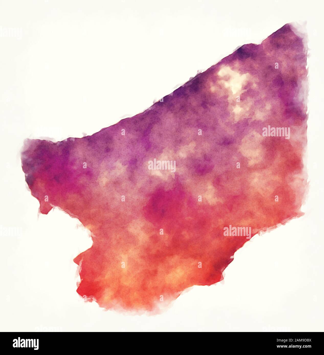 Zinder region watercolor map of Niger Stock Photo - Alamy